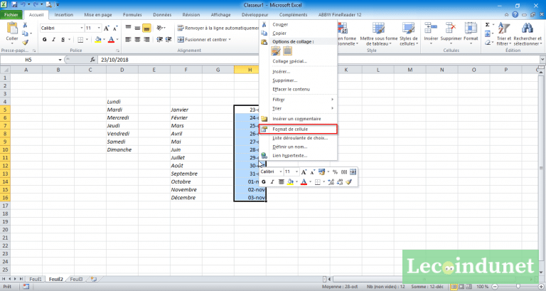 10 astuces de formatage Excel à connaître - Lecoindunet