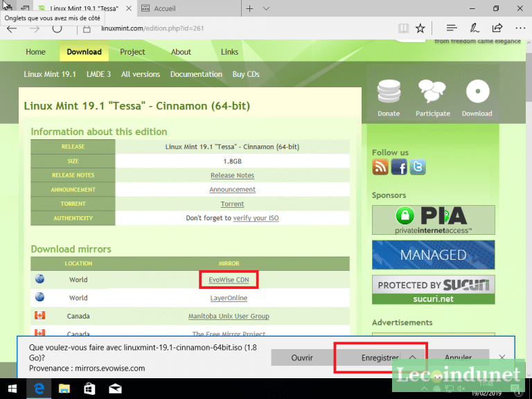 Installer Linux Mint en Dual Boot avec Windows 10 - Lecoindunet
