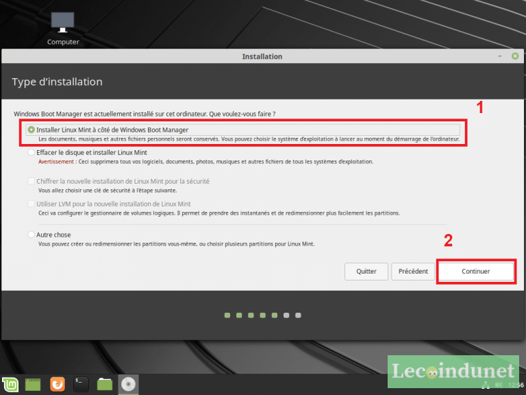 Installer Linux Mint en Dual Boot avec Windows 10 - Lecoindunet