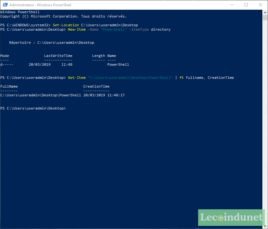 Comment ouvrir et utiliser PowerShell avec Windows 10 - Lecoindunet