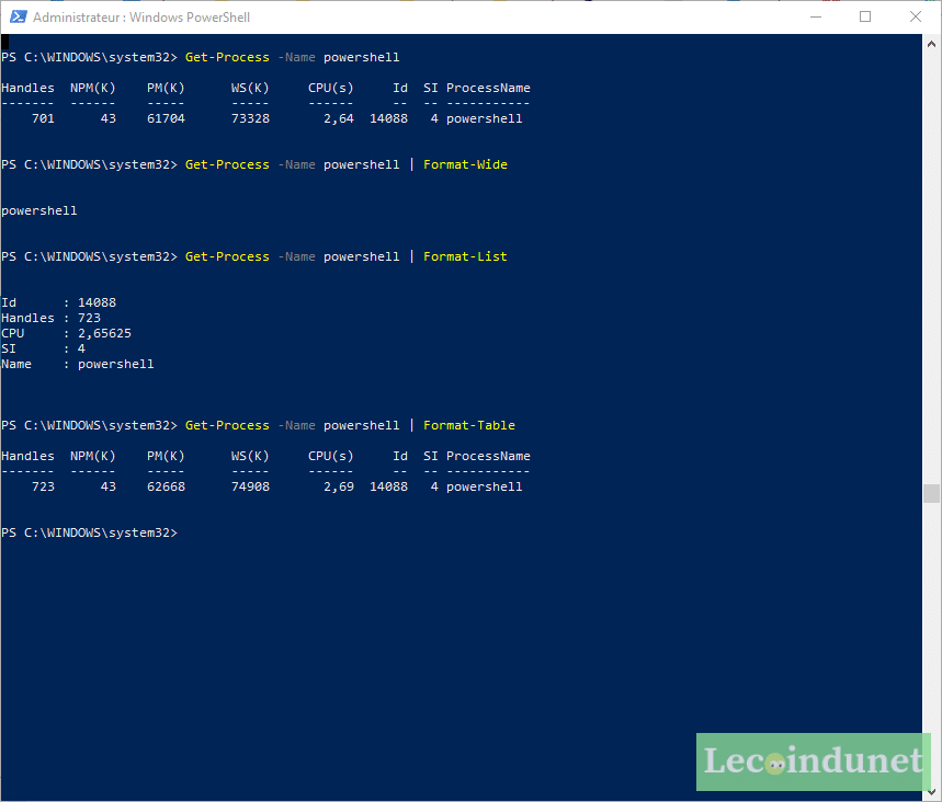 Comment ouvrir et utiliser PowerShell avec Windows 10 - Lecoindunet
