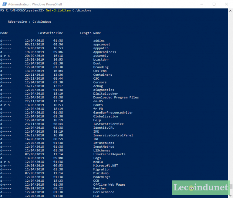 Comment ouvrir et utiliser PowerShell avec Windows 10 - Lecoindunet