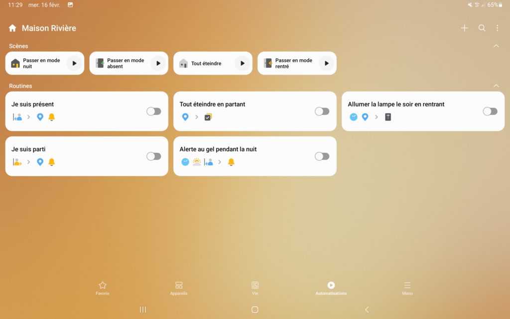 Créer des routines et des scènes avec SmartThings - Lecoindunet