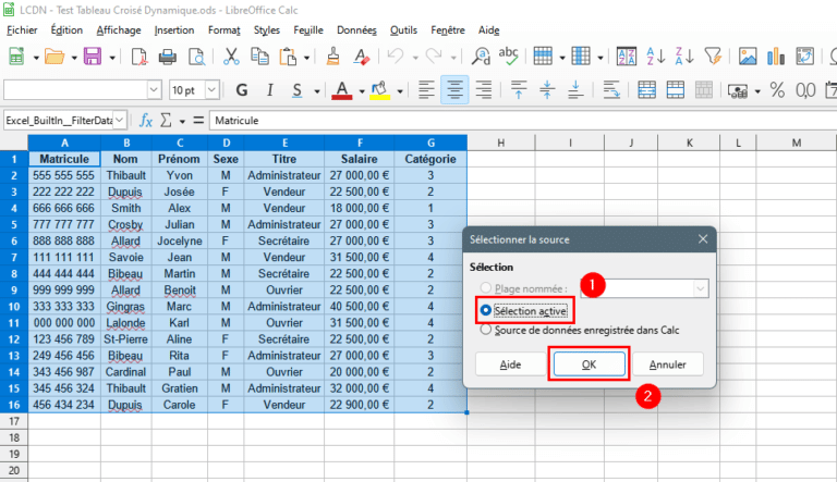 Créer un tableau croisé dynamique avec LibreOffice - Lecoindunet