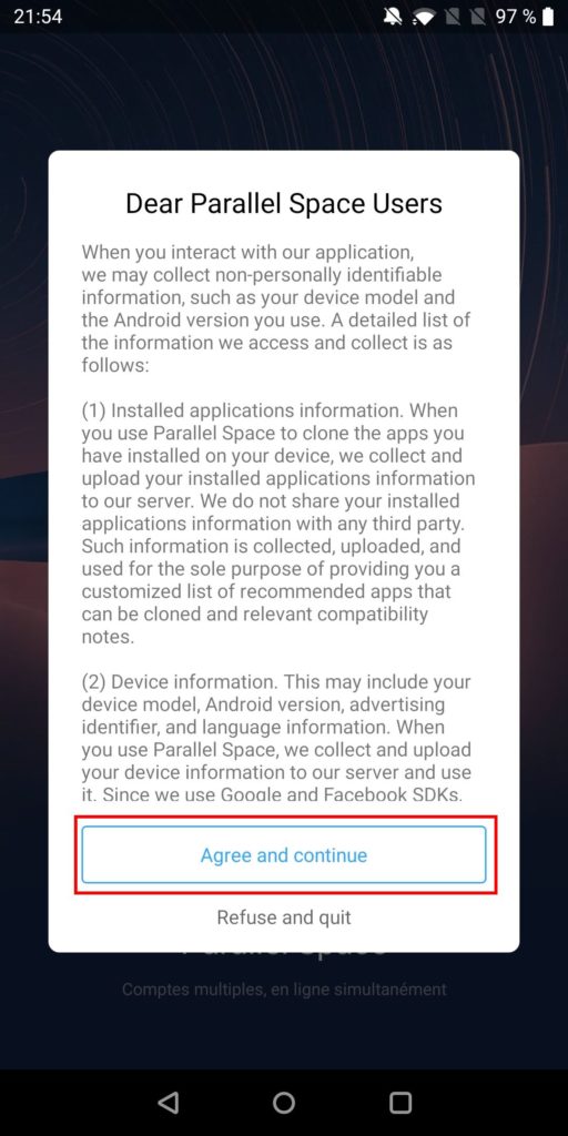 Faire du multicompte sur Android avec Parallel Space - Lecoindunet