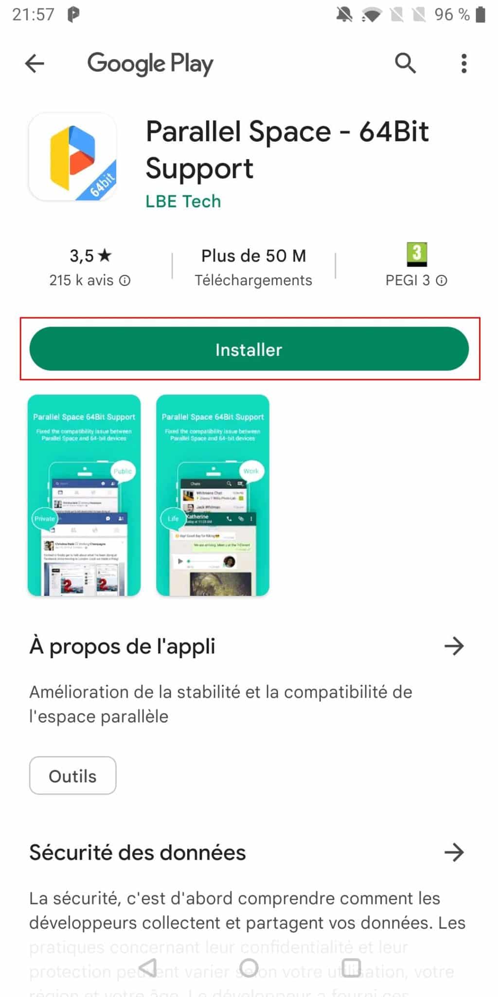 Faire du multicompte sur Android avec Parallel Space - Lecoindunet