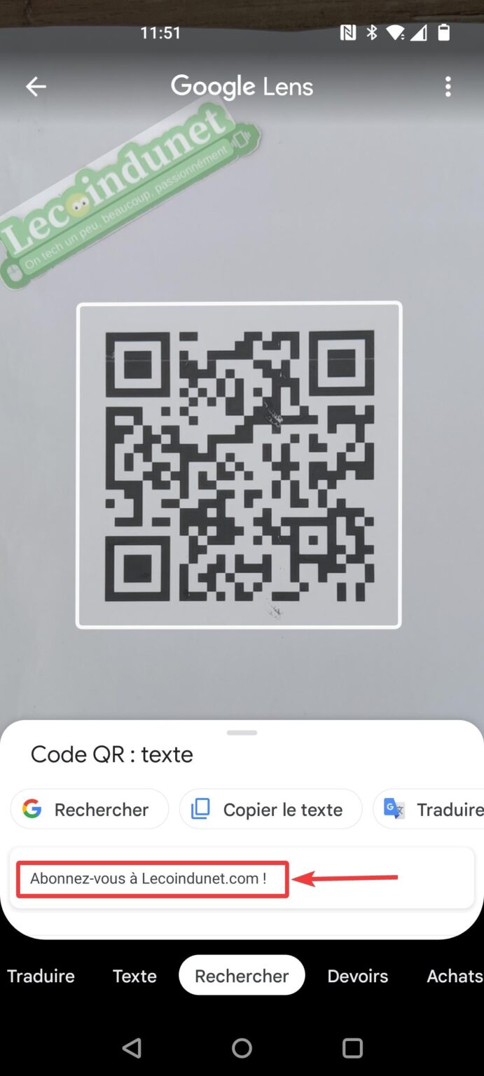 Scanner un QR code sans installer d'application - Lecoindunet