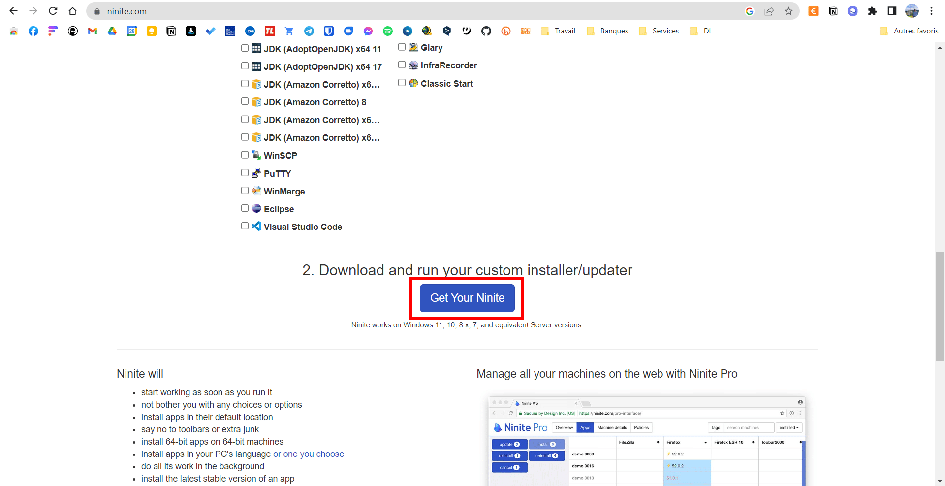Installer plusieurs logiciels sur PC en une fois avec Ninite - Lecoindunet