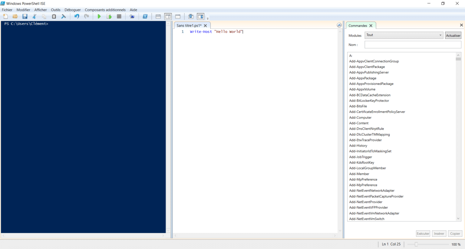 Créer votre premier script PowerShell - Lecoindunet