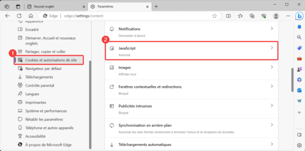 Désactiver JavaScript sur Chrome, Edge, Firefox - Lecoindunet