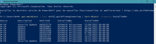 Voir l'historique des mises à jour Windows - Lecoindunet