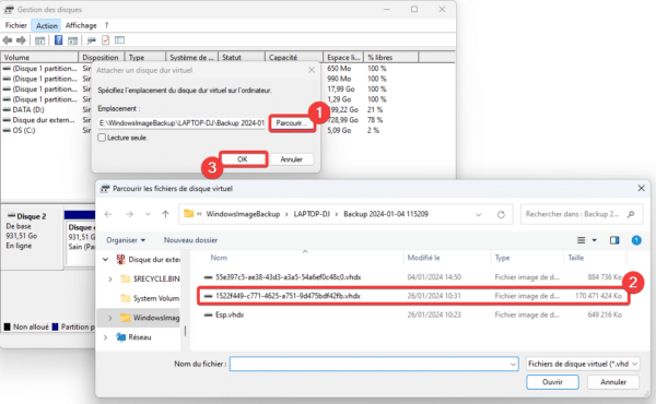Ouvrir et extraire des fichiers d'une image système Windows - Lecoindunet