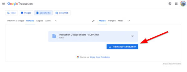 Faire des traductions dans un tableau Google Sheets - Lecoindunet