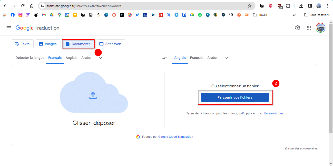 Faire des traductions dans un tableau Google Sheets - Lecoindunet