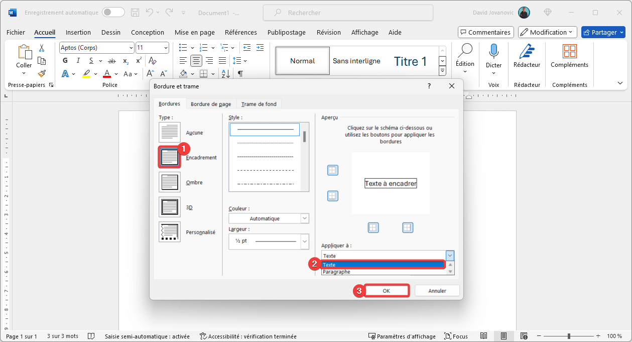 Comment encadrer un texte sur Word ? - Lecoindunet