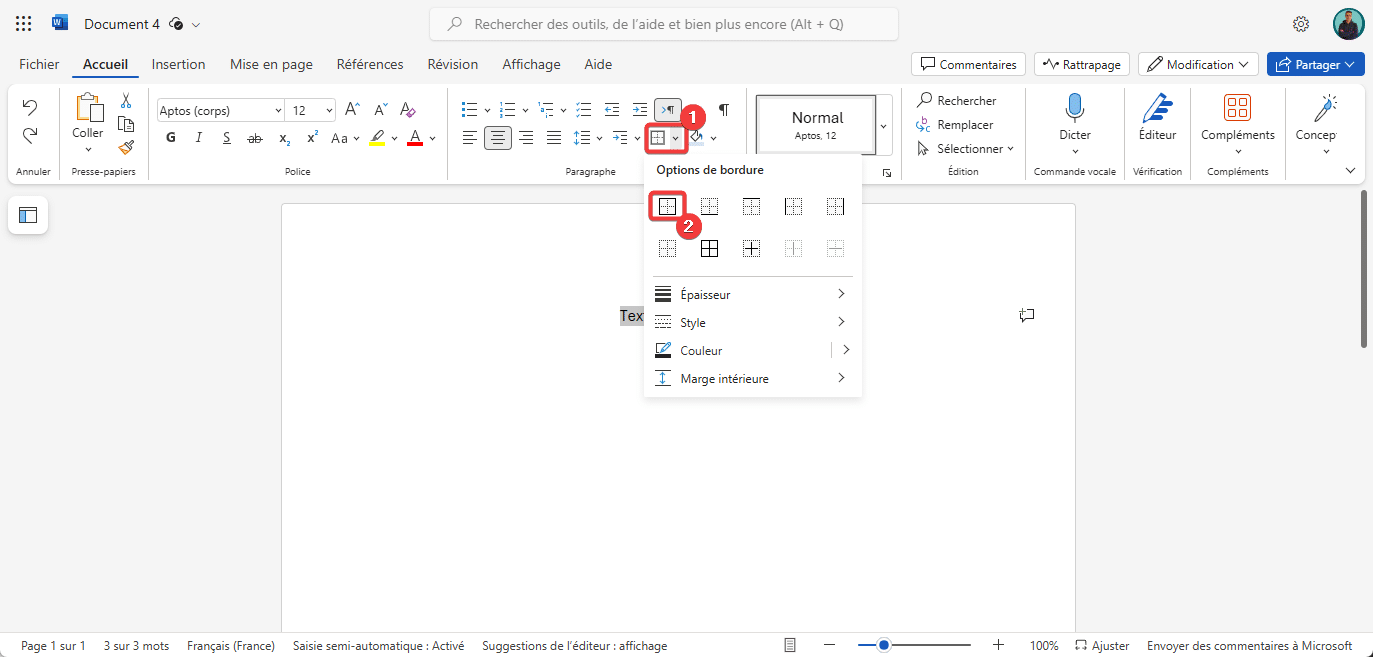 Comment encadrer un texte sur Word ? - Lecoindunet