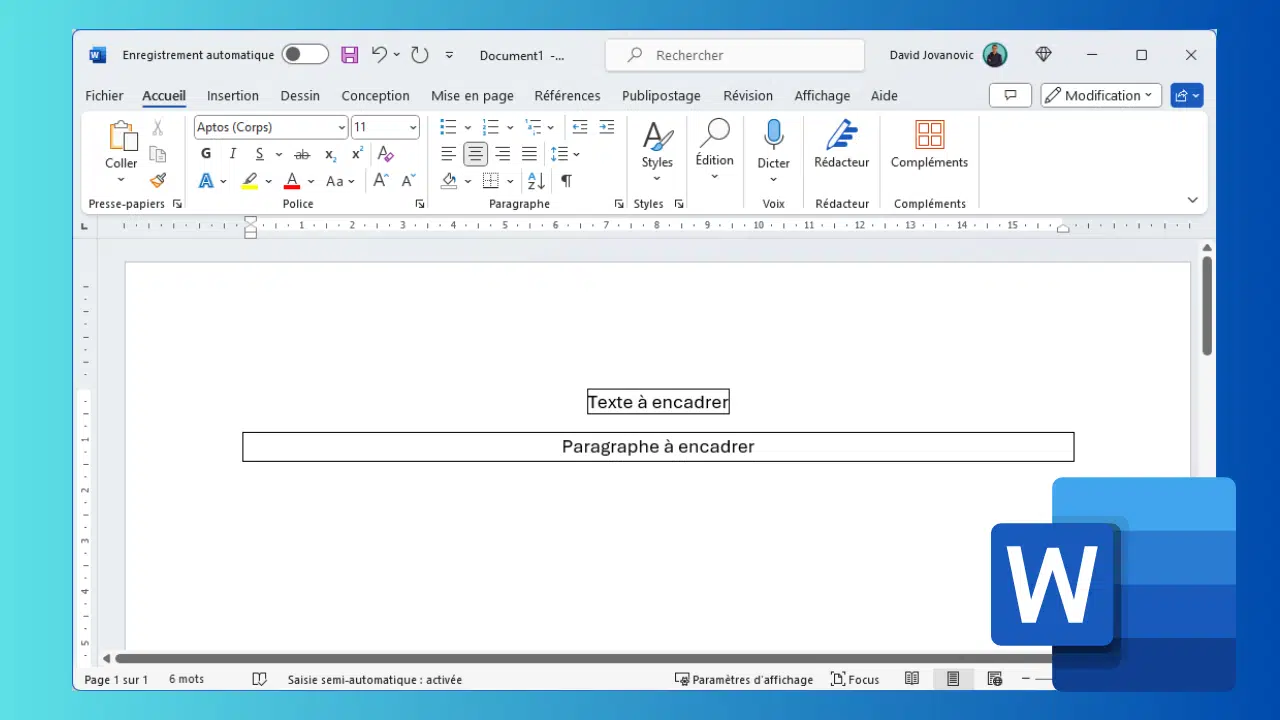 Comment encadrer un texte sur Word ? - Lecoindunet