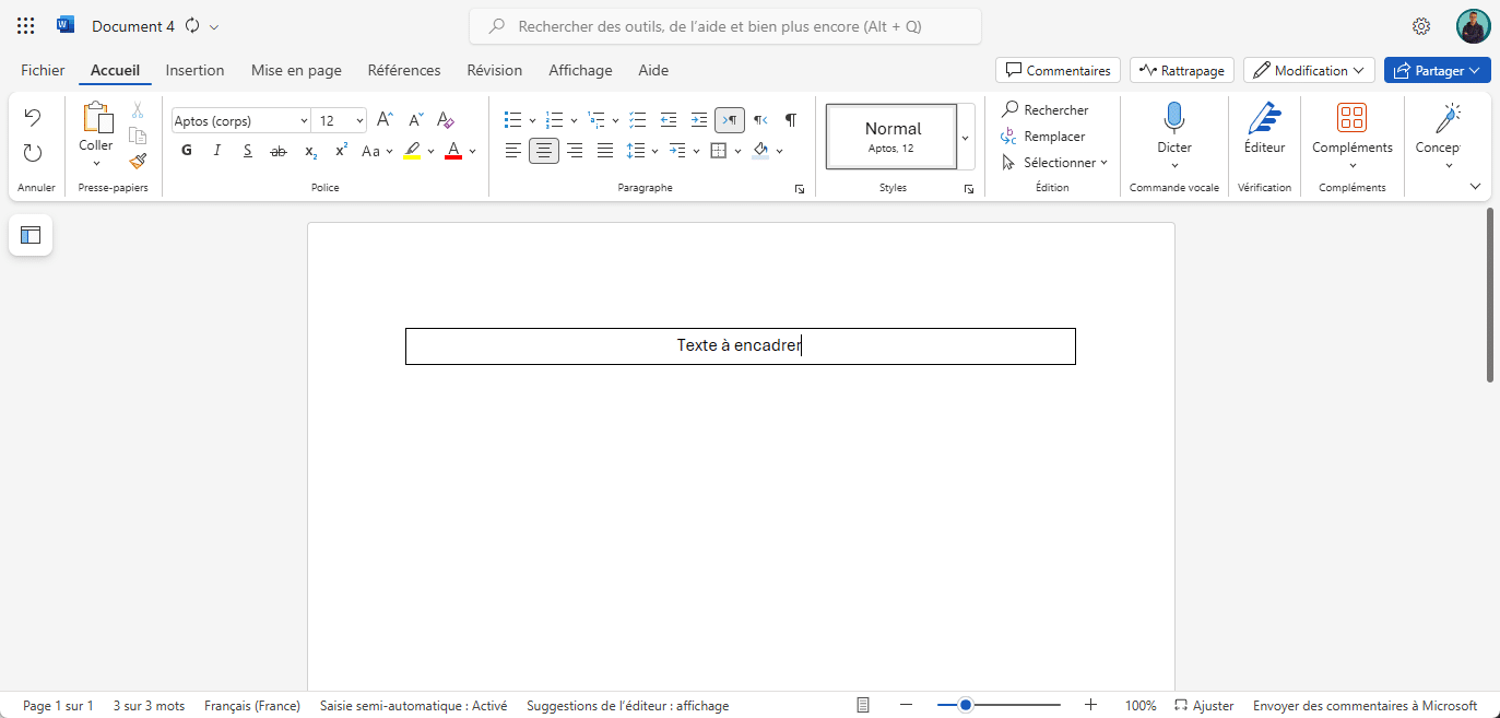 Comment encadrer un texte sur Word ? - Lecoindunet