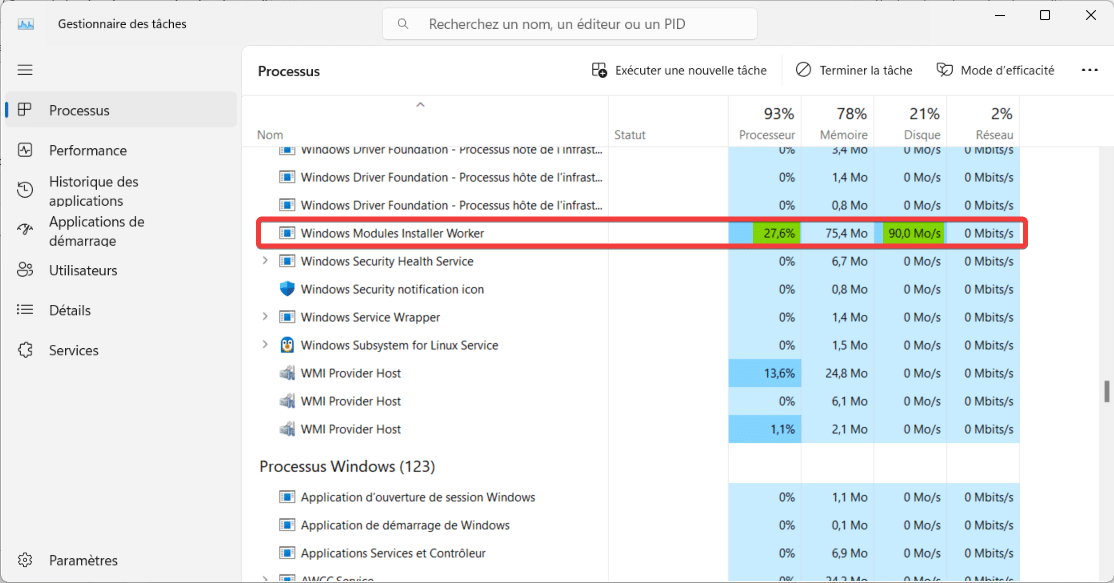 Qu'est-ce que Windows Modules Installer Worker (TiWorker.exe ...