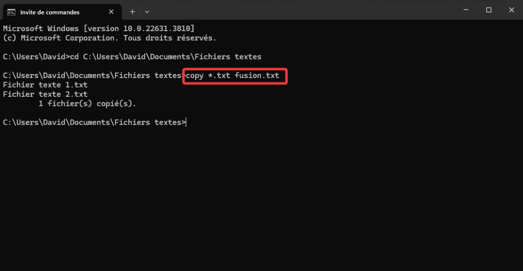 Fusionner des fichiers textes avec Windows (txt, log, csv) - Lecoindunet