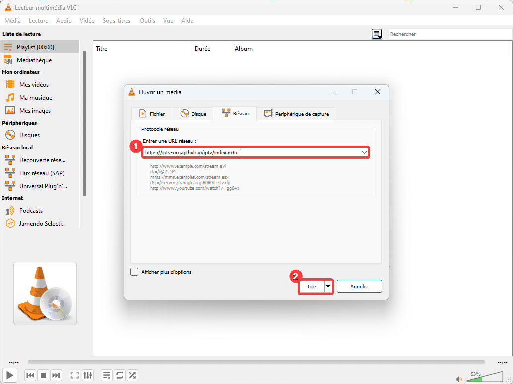 Lire un fichier IPTV m3u avec VLC media player - Lecoindunet