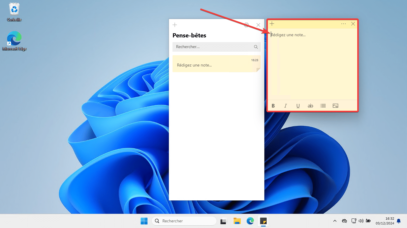 Comment mettre un Post-it sur le bureau Windows 10/11 - Lecoindunet