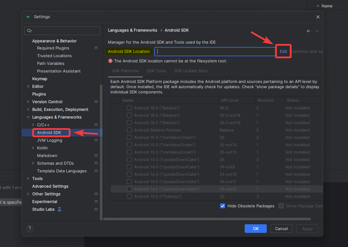 "Please provide the path to the Android SDK" : comment résoudre l ...