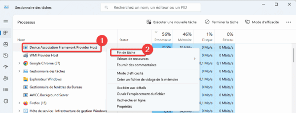 Device Association Framework Provider Host (dasHost.exe) : c'est quoi ...