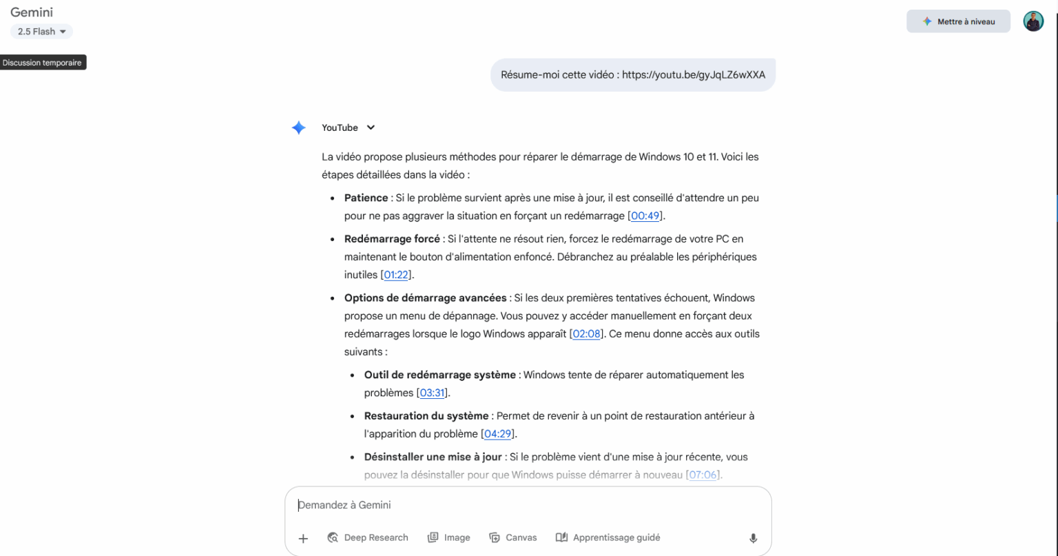 Comment résumer une vidéo YouTube avec l’IA sans rien installer ...